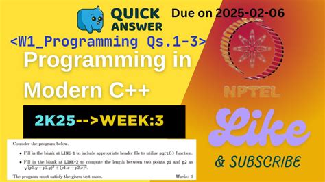 Nptel Programming In Modern C Week 1 Assignment 1 Programming Answers Jan 2025 Youtube