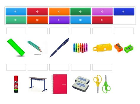Nd CLASSROOM OBJECTS MATCH Match Up