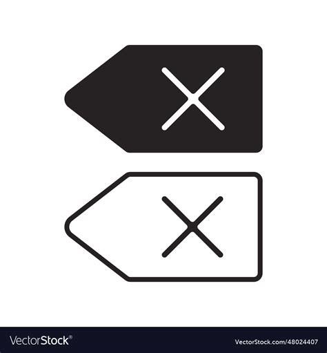 Backspace Button Icon Royalty Free Vector Image