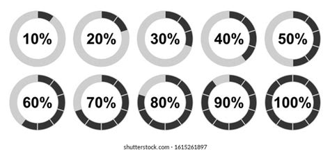 Vector Indicator Loading Set Black Circular Stock Vector Royalty Free 1615261897 Shutterstock