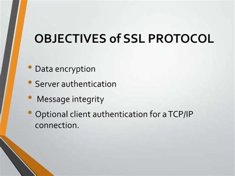 Securing Tcp Connections Using Ssl Ppt