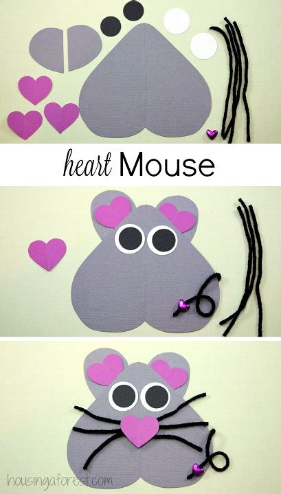 Heart Shaped Mouse Craft Housing A Forest