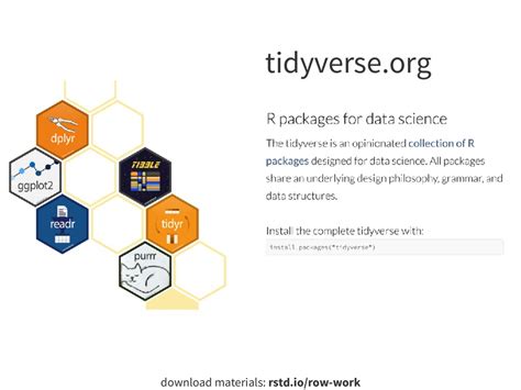 Row Oriented Workflows In R With The Tidyverse Speaker Deck