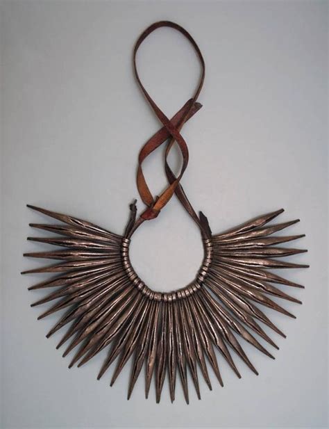 Early 20th Century Iron And Leather Cache Sex From Cameroon Africa At 1stDibs