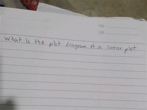 What Is The Plot Diagram Of A Linear Plot Studyx