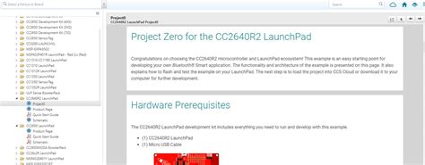 Ccslaunchxl Cc2650 I Could Not Find Project Zero For Launchxl Cc2650 From Project Explorer
