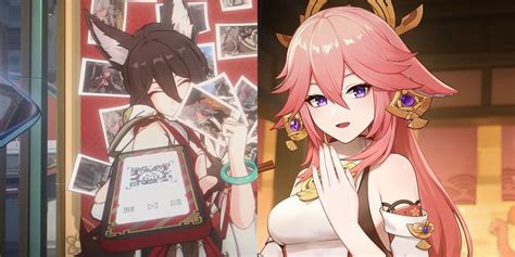 Genshin Impact Concept Combina A Yae Miko Con Tingyun De Honkai