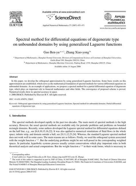 Pdf Spectral Method For Differential Equations Of Degenerate Type On Unbounded Domains By