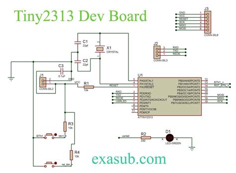 Tiny2313 Dev Board Exasub