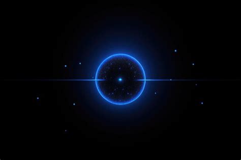 Premium Ai Image Cosmic Matrix Enigmatic Blue Glowing Dot In The Abyss