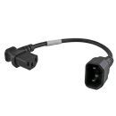 IEC Extension Cord Angled Plug 30 Cm 5 90