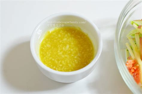 겨자소스 연어오이냉채