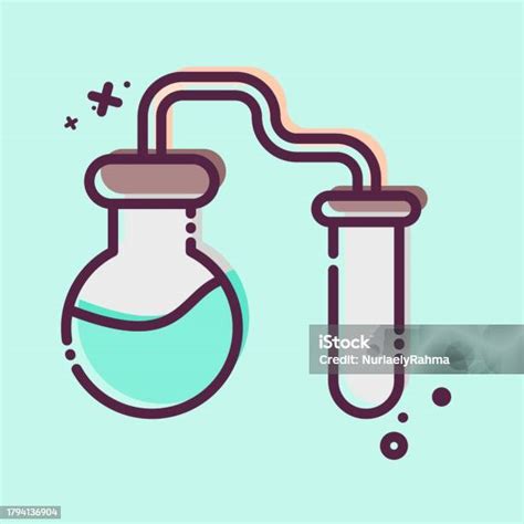 아이콘 화학 실험 생화학 기호와 관련이 있습니다 Mbe 스타일 심플한 디자인 편집 가능 간단한 일러스트레이션 0명에 대한 스톡