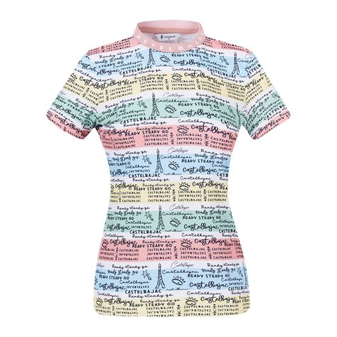 핫딜 까스텔바작 여성 레터링 패턴 티셔츠 Bgcmts725pi 딜팡 골프용품 전문쇼핑몰