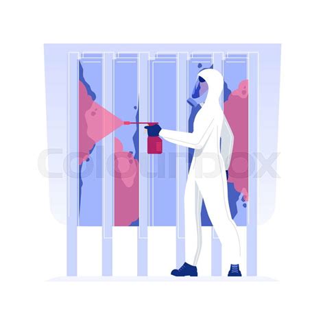 Applying Biocide Isolated Concept Vector Illustration Perso Colourbox