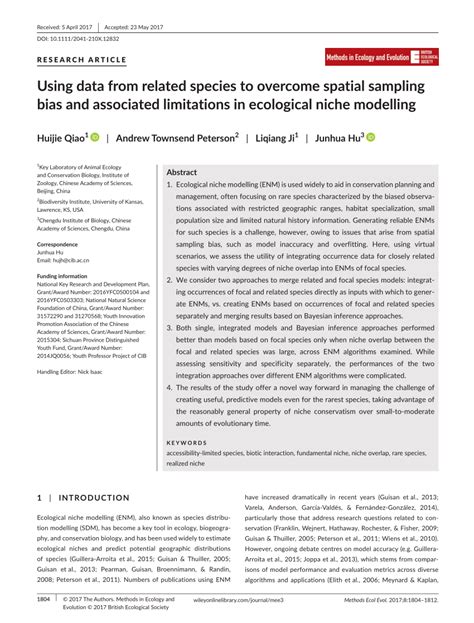 Pdf Using Data From Related Species To Overcome Spatial Sampling Bias