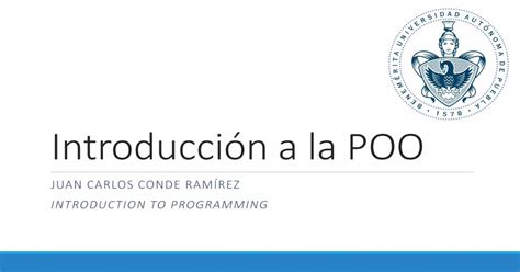 Introducción A La Poo Climate Cs Buap Mxclimate Cs Buap Mx Condejc Cursos Material