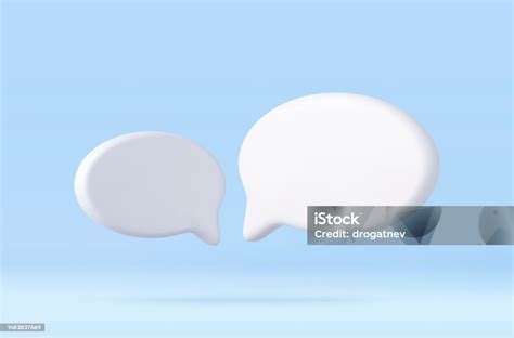 3d 빈 흰색 말풍선 핀 3차원 형태에 대한 스톡 벡터 아트 및 기타 이미지 3차원 형태 Brand Name Online Messaging Platform 개념
