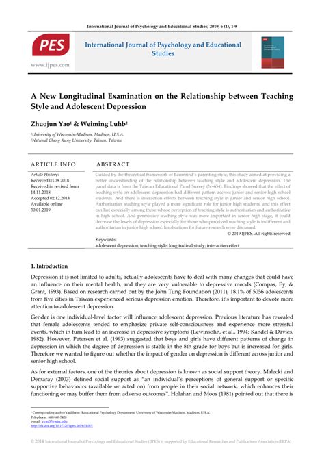 Pdf A New Longitudinal Examination On The Relationship Between