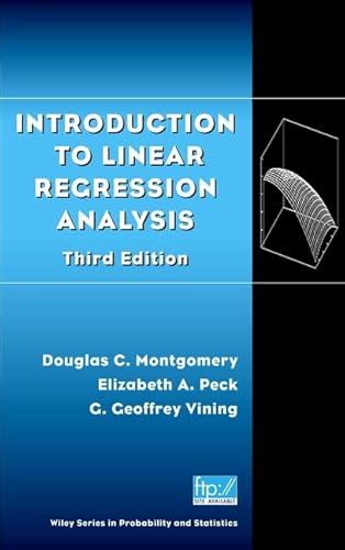 Introduction To Linear Regression Analysis 3rd Edition Montgomery