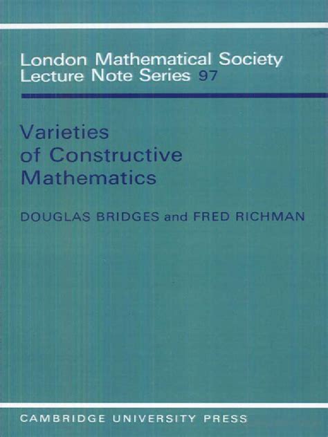 London Mathematical Society Lecture Note Series 97 Douglas Bridges