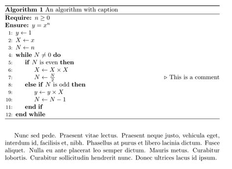In Latex How To Fix Built In Caption In Algorithm Package Tex