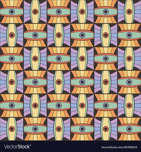 Seamless Abstract Geometric Mosaic Pattern Vector Image