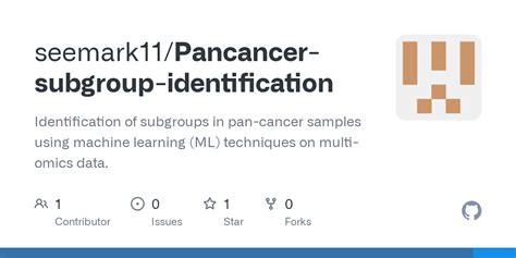 Github Seemark11pancancer Subgroup Identification Identification Of Subgroups In Pan Cancer