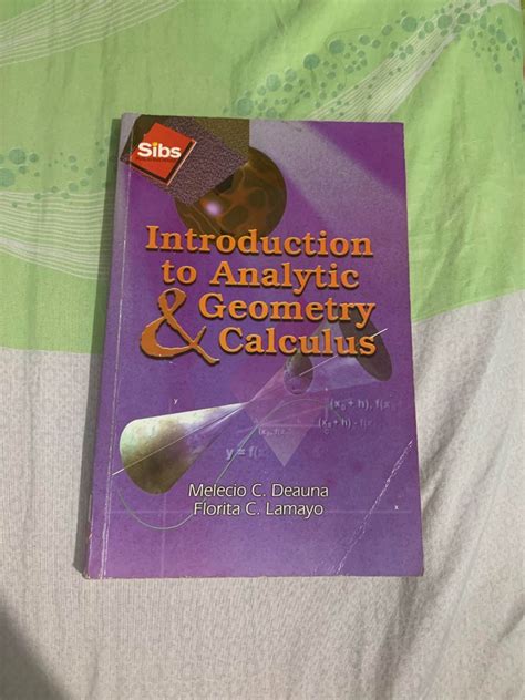 Introduction To Analytic Geometry And Calculus Hobbies And Toys Books And Magazines Textbooks On