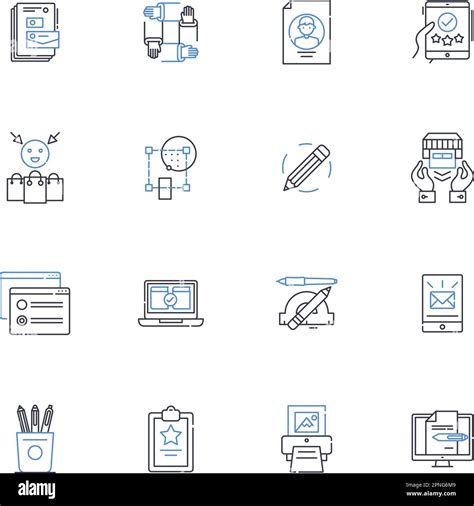 Packaging Design Line Icons Collection Sustainability Innovation