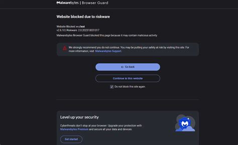 E Zhost Blocked By Browser Guard Website Blocking Malwarebytes Forums