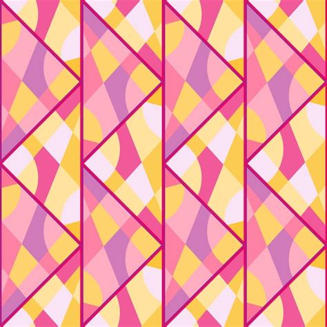 Premium Vector Vintage Mosaic Seamless Pattern Decorative Triangle Shapes Endless Wallpaper