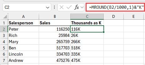 Show Thousands As K In Excel Easy Ways