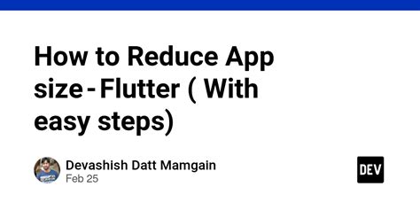How To Reduce App Size Flutter With Easy Steps Dev Community