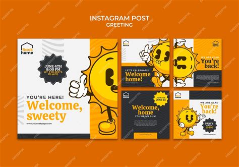 평면 디자인 인사말 템플릿 무료 Psd 파일