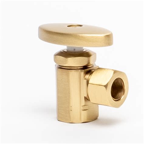 1 2 Inch F I P Inlet X 1 2 Inch O D Compression Outlet Multi Turn Angle Stop Valve Tbd502c