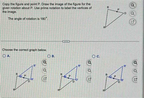 Solved Copy The Figure And Point P Draw The Image Of The Figure For