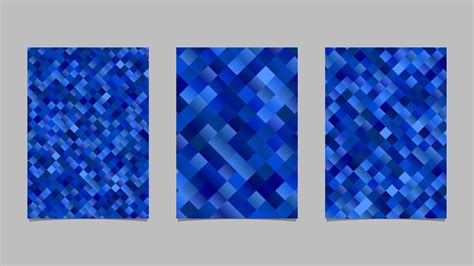 Abstract Diagonal Square Pattern Brochure Template Design Set 46351554