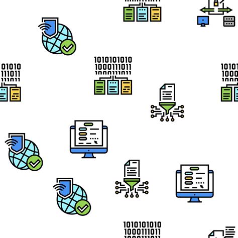 Ssh Sftp File Transfer Protocol Icons Set Vector Vector Art At Vecteezy