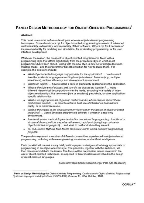 Programming Methodology Pdf 191523 Design Methodology For Object