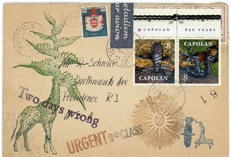 Capolan Giraffe By Nick Bantock Mail Art Art Journal Inspiration