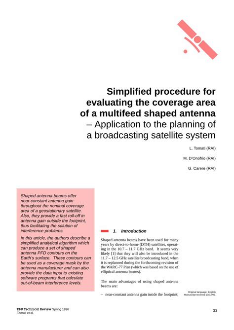 Pdf Simplified Procedure For Evaluating The Coverage Area … · Simplified Procedure For