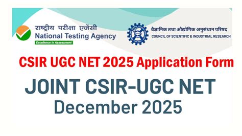 Csir Ugc Net 2025 Application Form Notification Online Dates Eligibility All Jobs For You