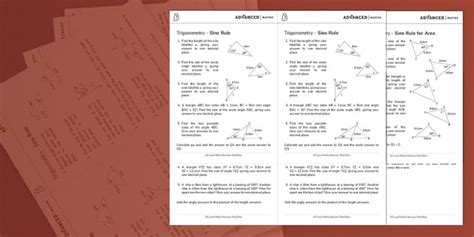 Trigonometry Test Bites Teacher Made Twinkl