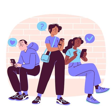 Free Vector Mobile User Concept Illustration