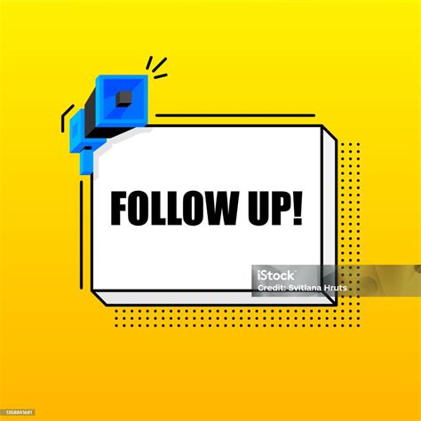 후속 배너 템플릿을 따르십시오 메가폰을 사용한 마케팅 전단지 등분 및 픽셀 스타일 소매 프로모션 및 공지를 위한 템플릿입니다 벡터 그림입니다 가상현실에 대한 스톡 벡터 아트