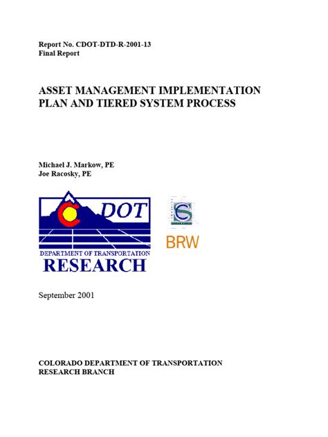 Asset Management Implementation Plan Pdf Asset Management Information