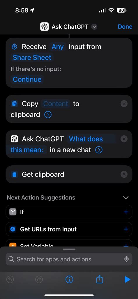 Ios Shortcut To Ask Chatgpt What Whatever Selected Text Means Rshortcuts