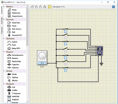 Electronics Simulations 1 Designing 7 Segment Circuit By Using