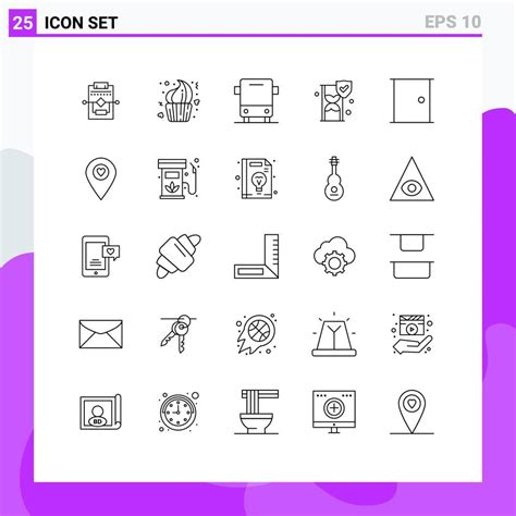 25 Universal Lines Set For Web And Mobile Applications Shield Insurance Dessert Time Glass